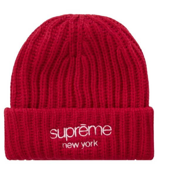 Supreme | Accessories | Supreme Classic Logo Chunky Ribbed Beanie ...